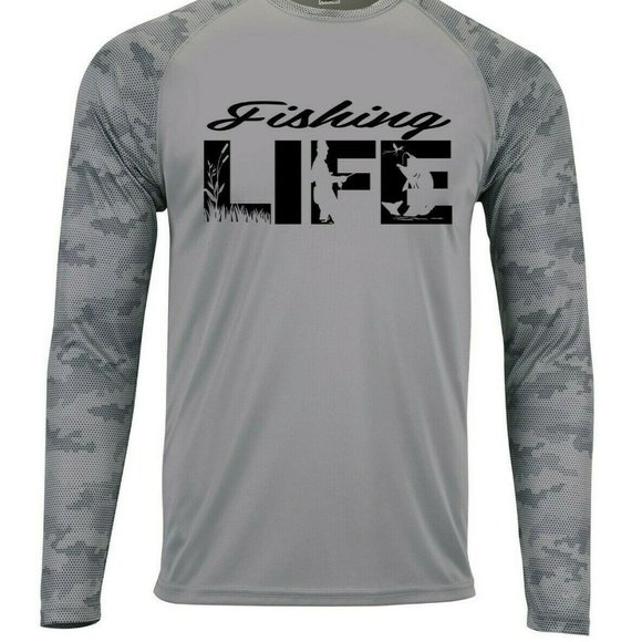 Shirts | Fishing Life Lake River Camo Camouflage Long Sleeve Upf 5 ...